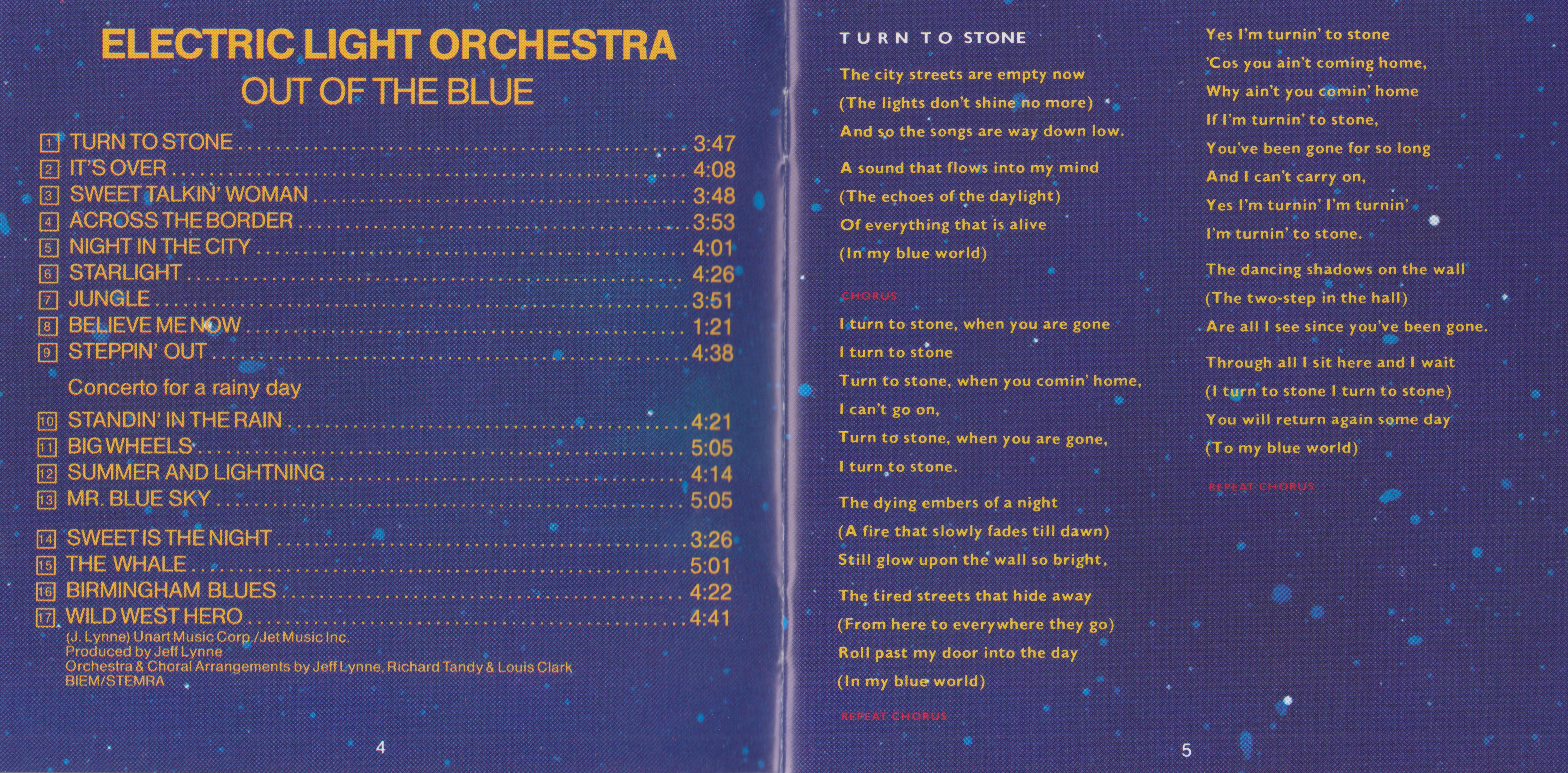 Electric Light Orchestra Out Of The Blue : Booklet03 germany | CD ...